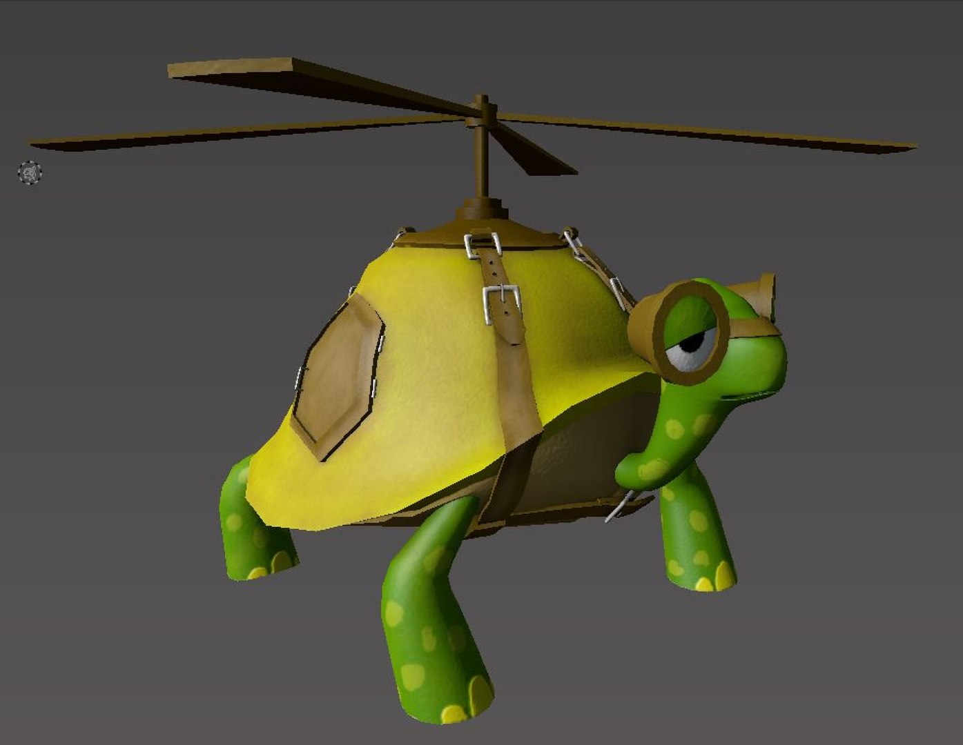 Low Poly Turtle Copter 3D - TurboSquid 2119784