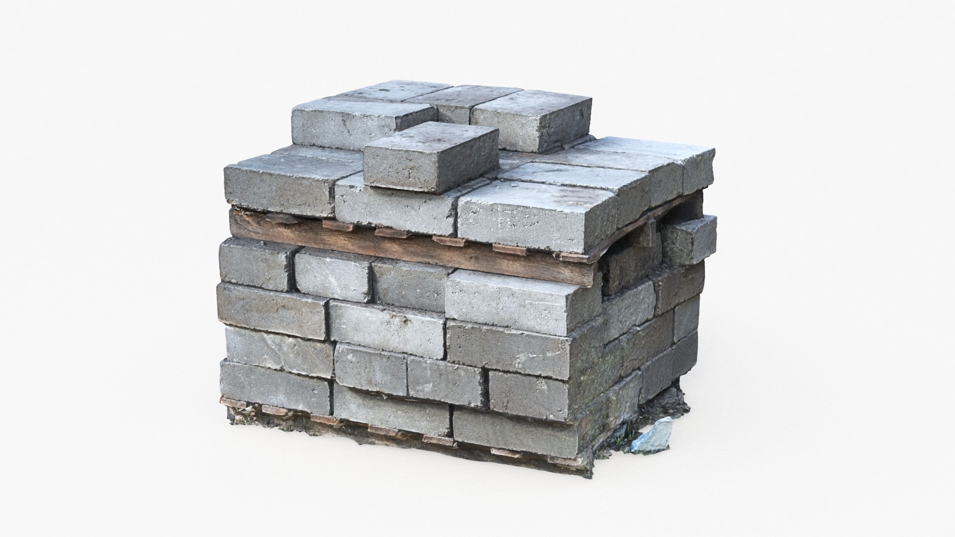 3D Bricks Stacked Wooden Pallet - TurboSquid 1462551