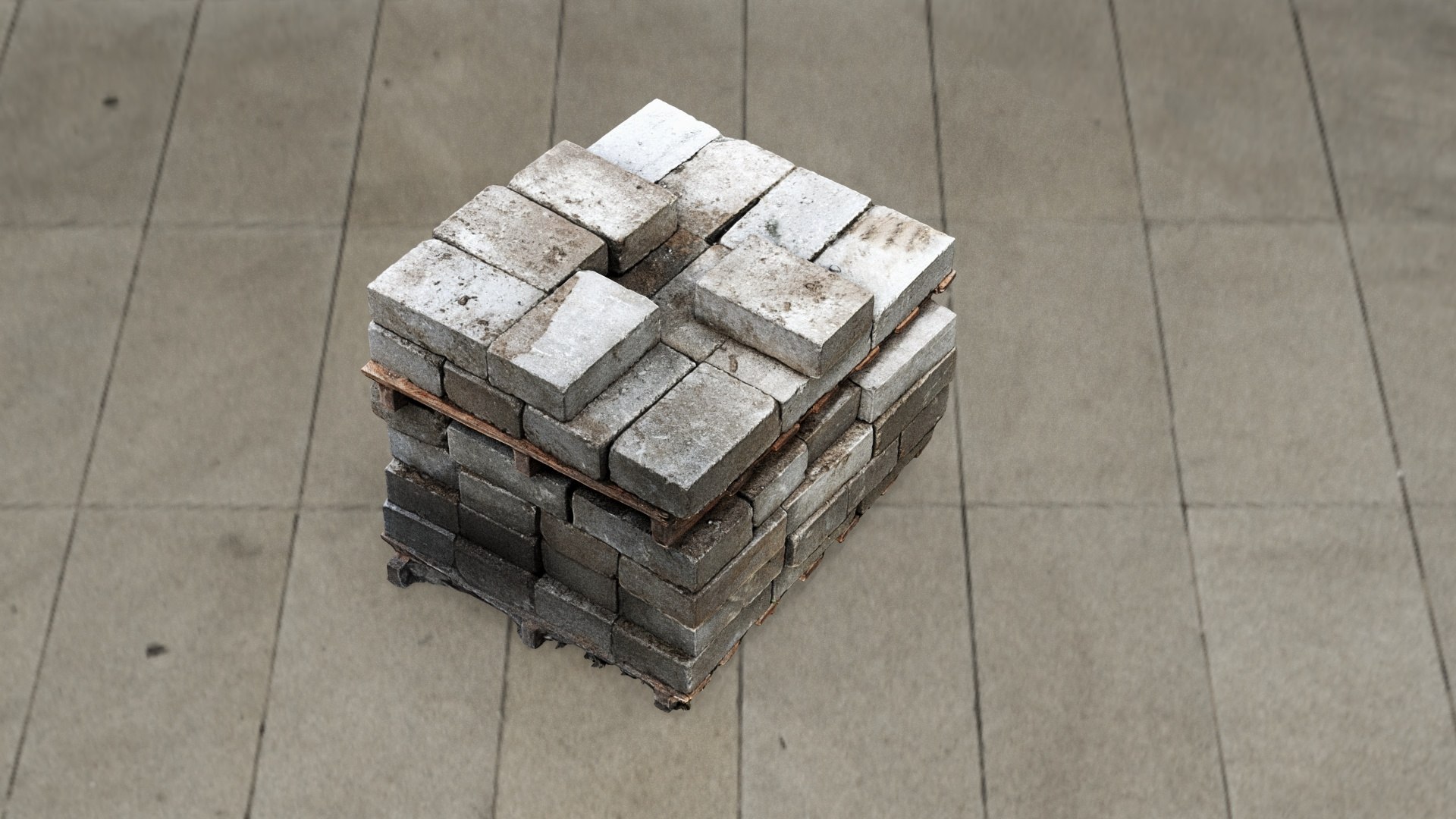3D Bricks Stacked Wooden Pallet - TurboSquid 1462551