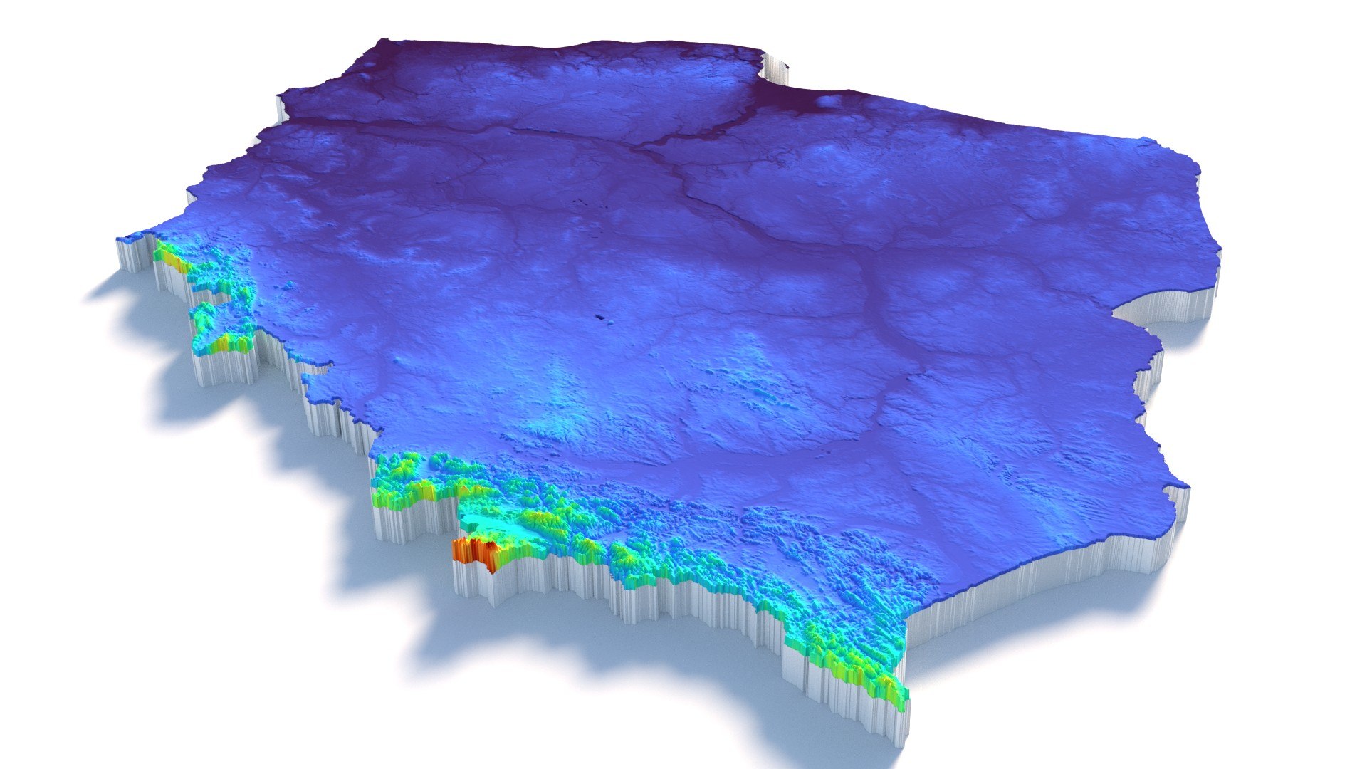 3D Poland Polska Terrain Map - TurboSquid 2336671