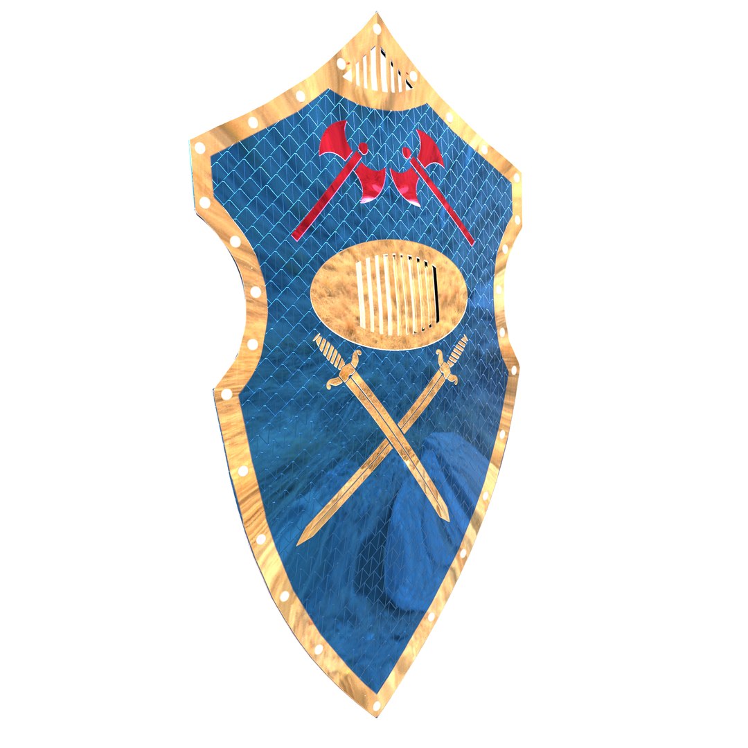 Medieval Knight Shield Emblem 3D Model PBR Low Poly Model - TurboSquid ...