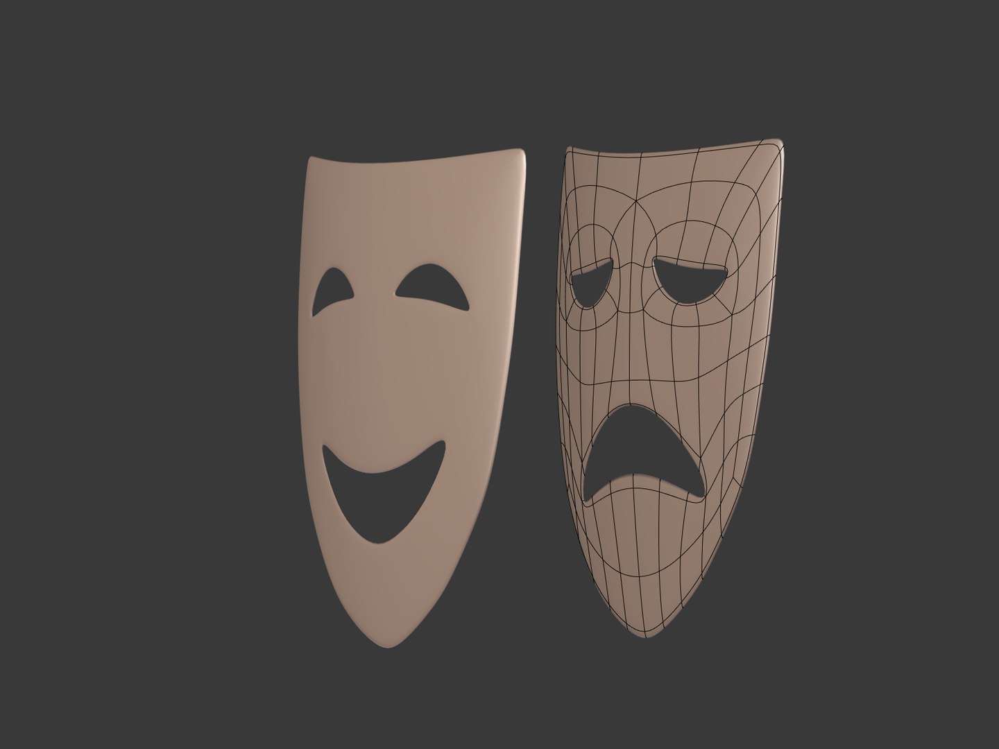 3D Theater Mask - TurboSquid 1319787