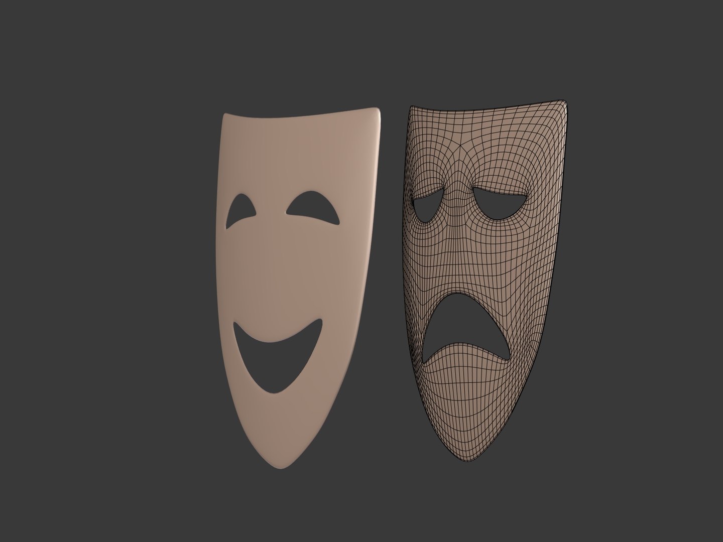 3D Theater Mask - TurboSquid 1319787