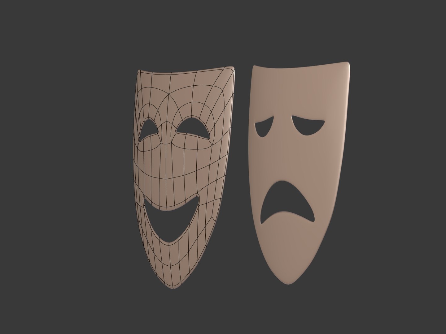 3D Theater Mask - TurboSquid 1319787