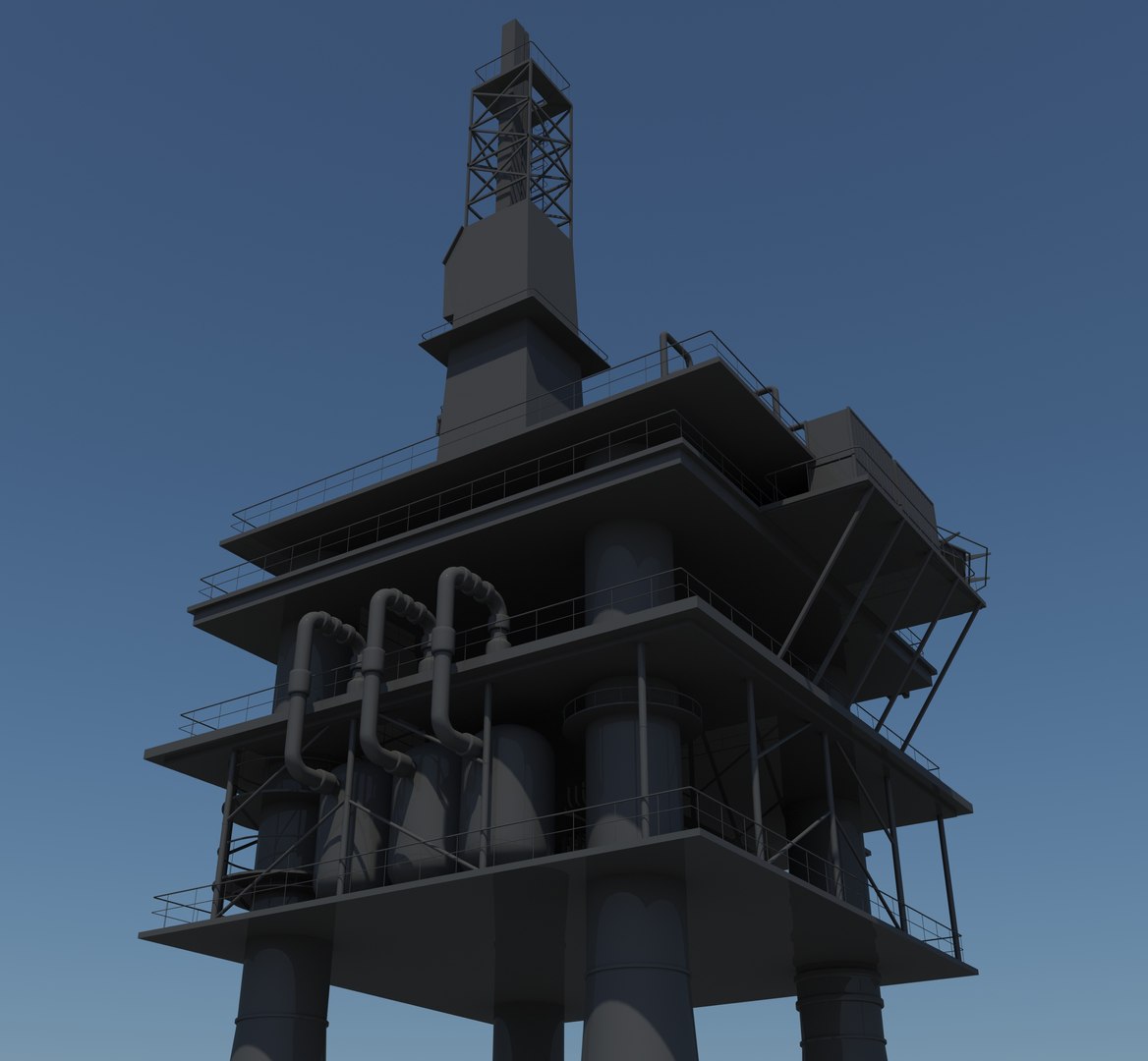 Oil Rig 3d Model