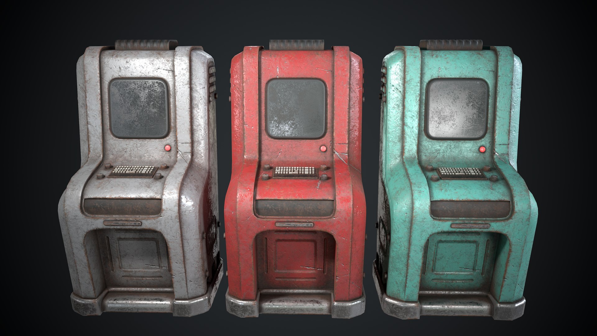 3D sci-fi console pbr - TurboSquid 1681228