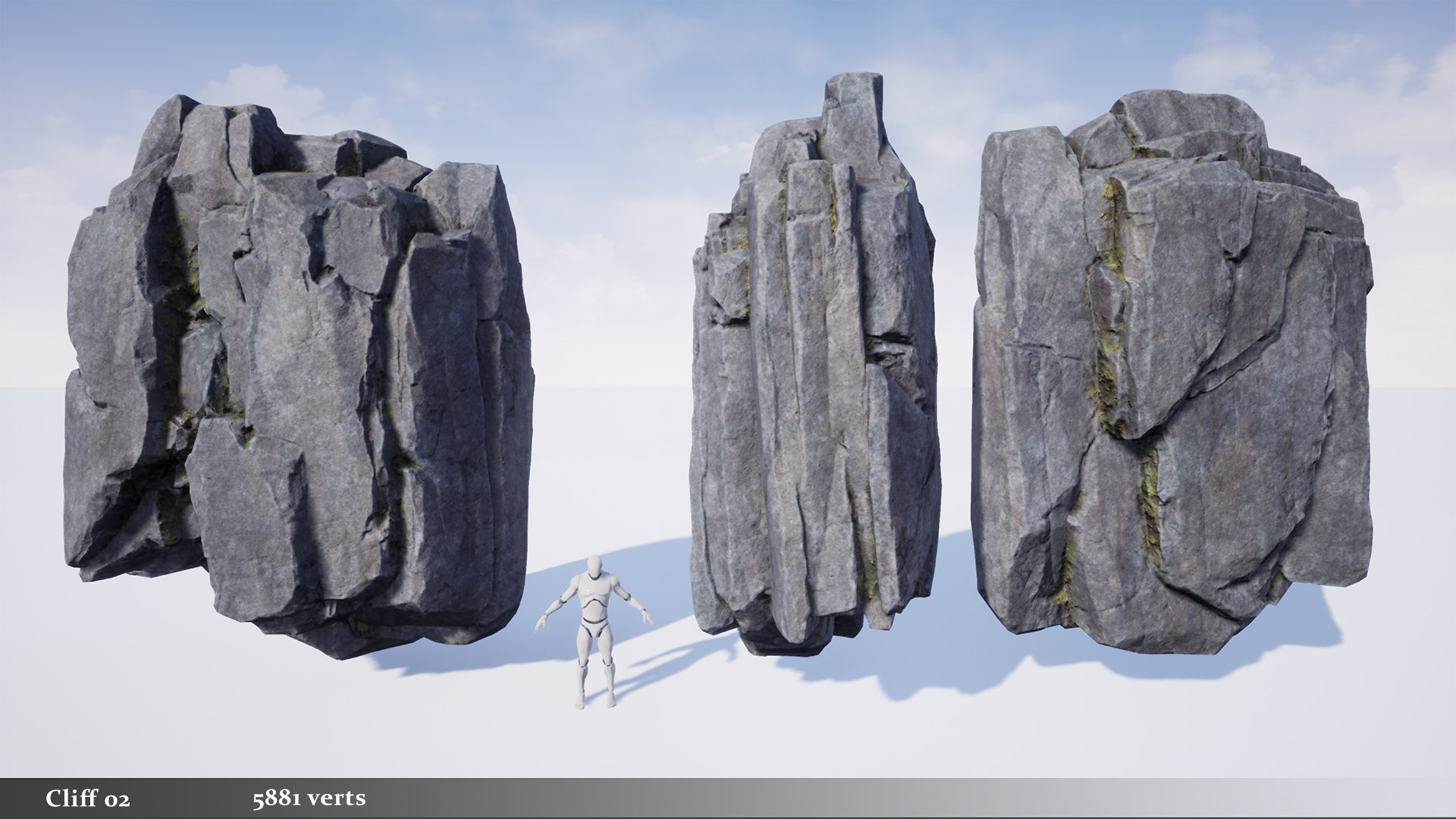 3D Model Realistic Looking Cliff And Rock Pack 01 - TurboSquid 1794757