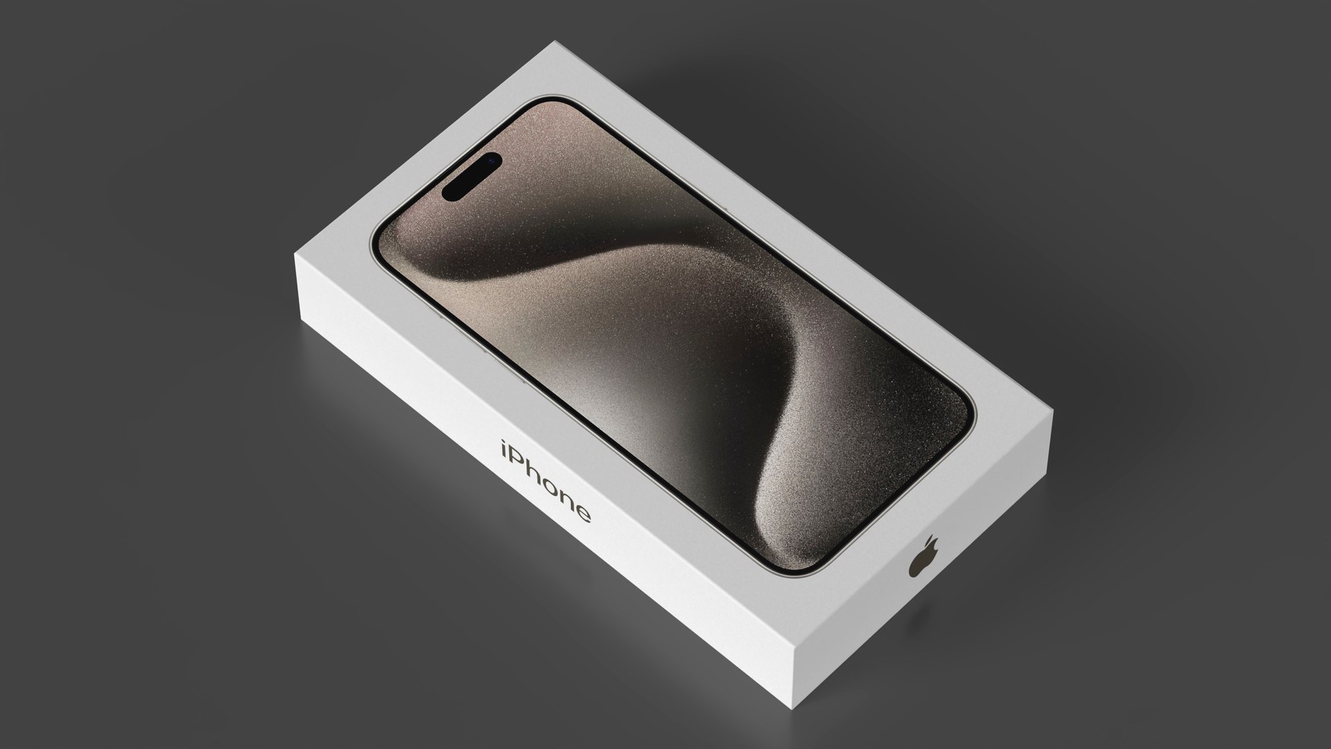 3D Apple IPhone 15 Pro Max Natural Titanium Packaging Box Model ...