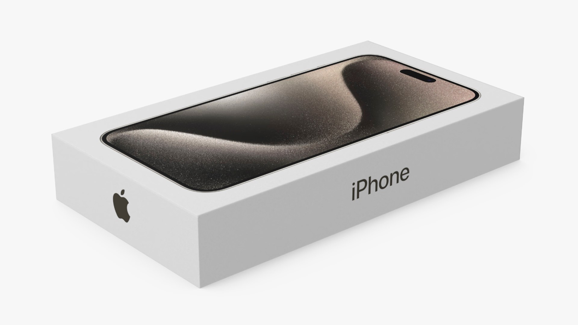 3D Apple IPhone 15 Pro Max Natural Titanium Packaging Box Model ...