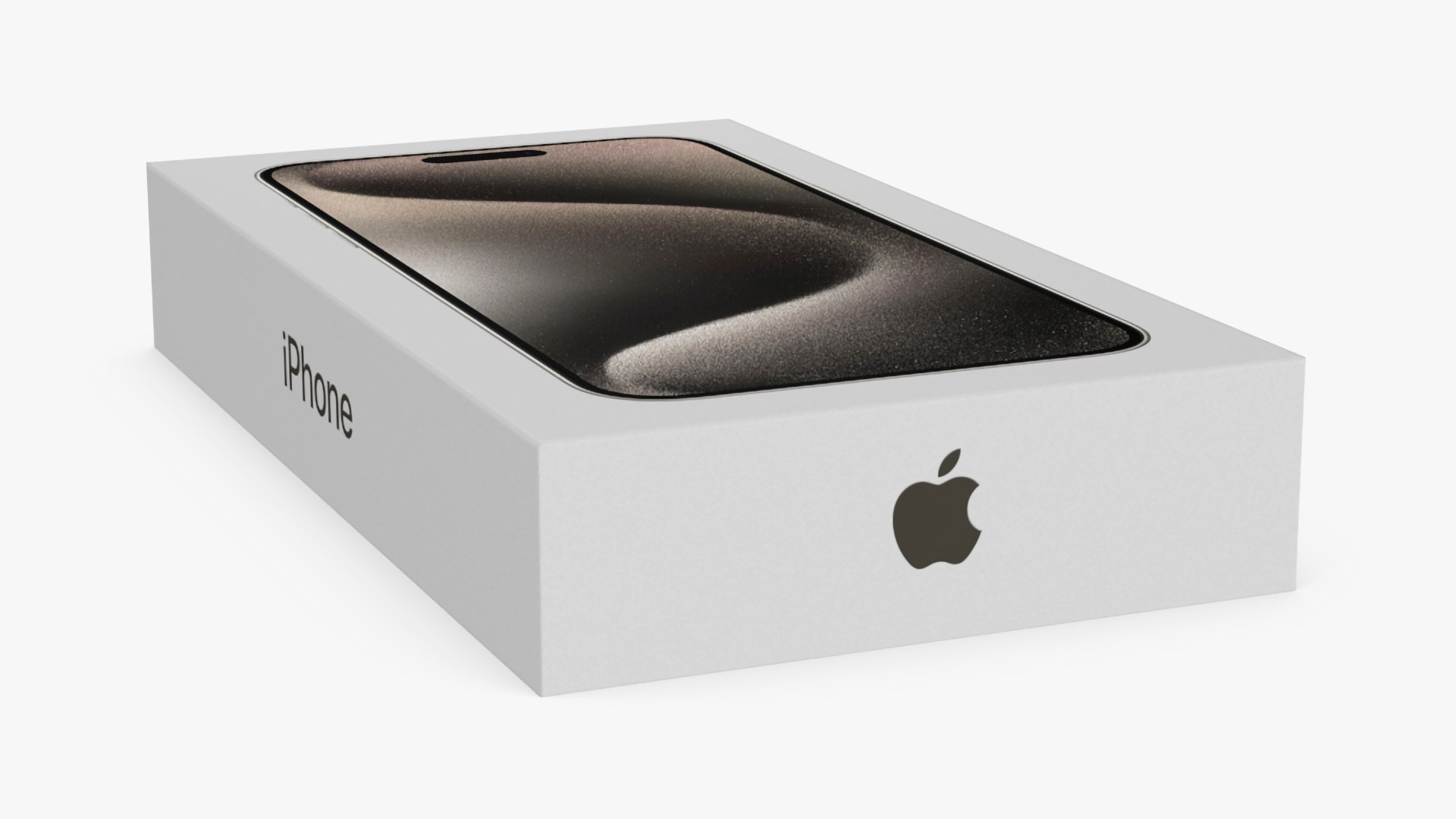 3D Apple IPhone 15 Pro Max Natural Titanium Packaging Box Model ...