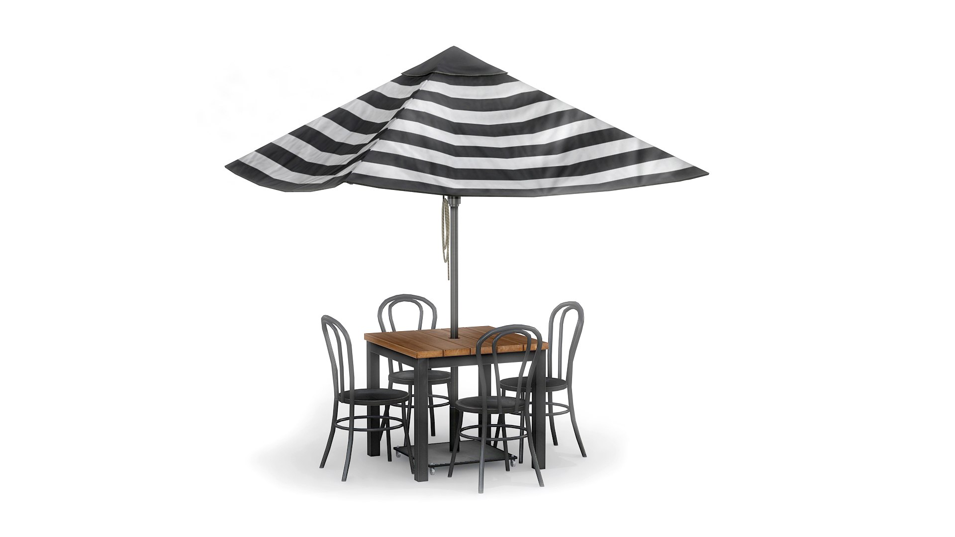 Cafe Table Chairs 10 3D Model - TurboSquid 1722521