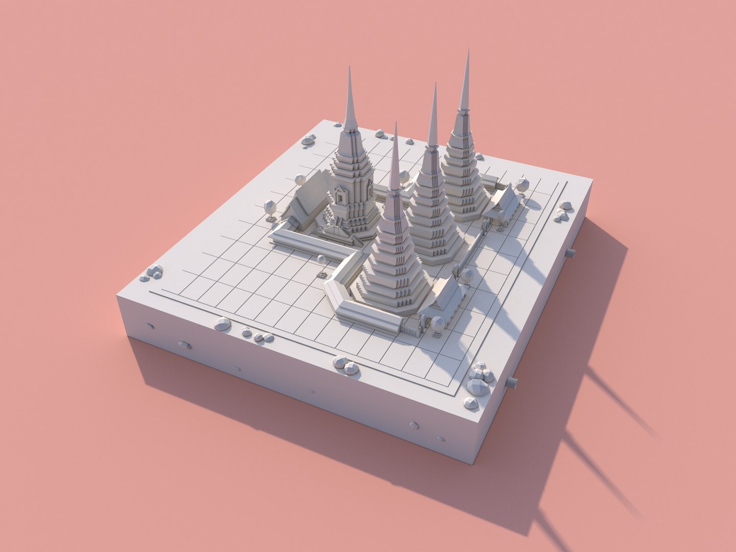 Cartoon Monument Landmark 3D - TurboSquid 1419506