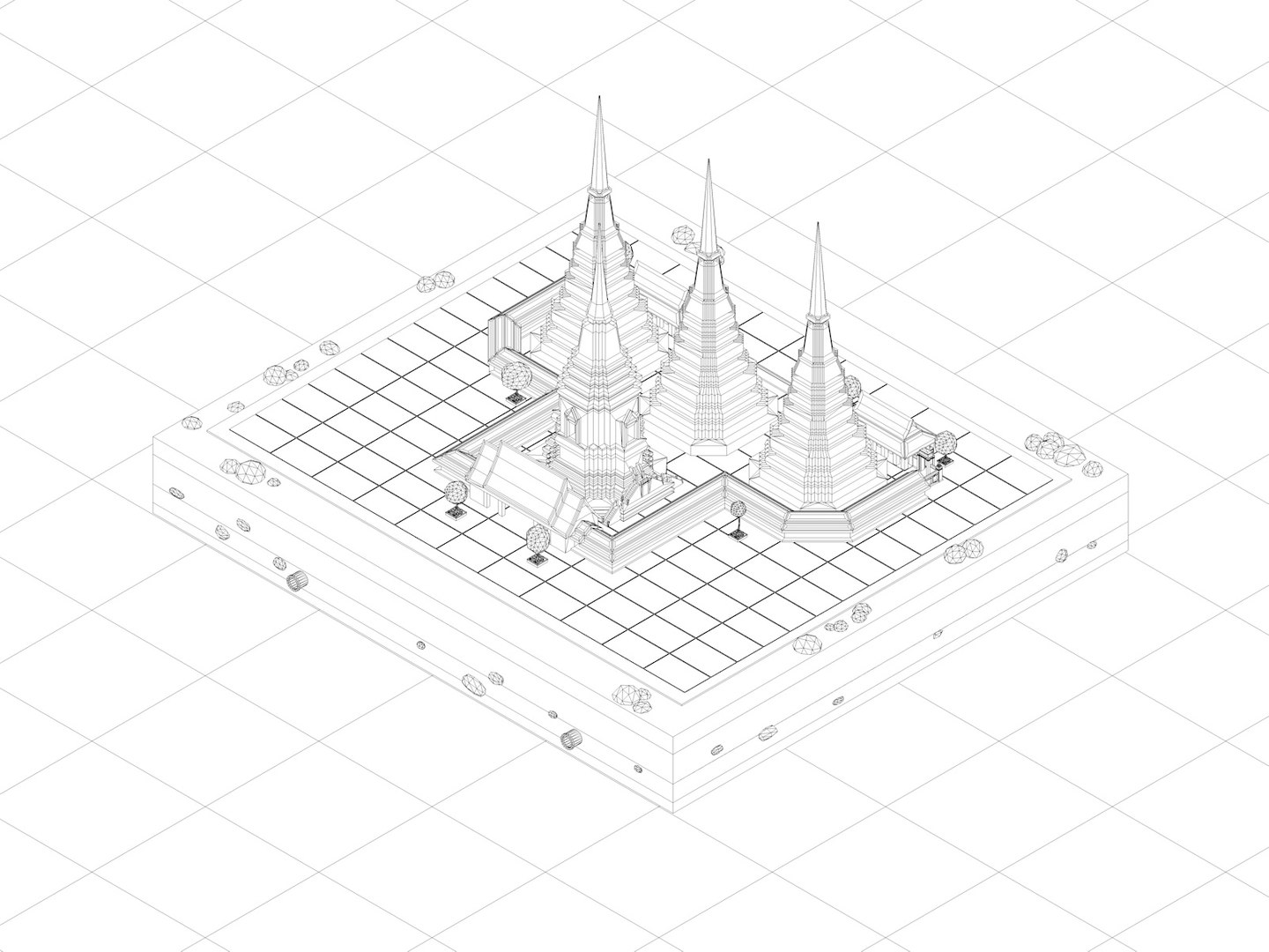 Cartoon Monument Landmark 3D - TurboSquid 1419506