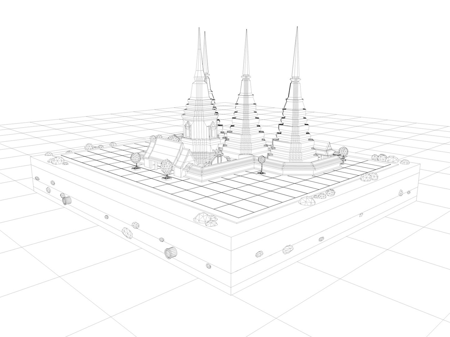 Cartoon Monument Landmark 3D - TurboSquid 1419506