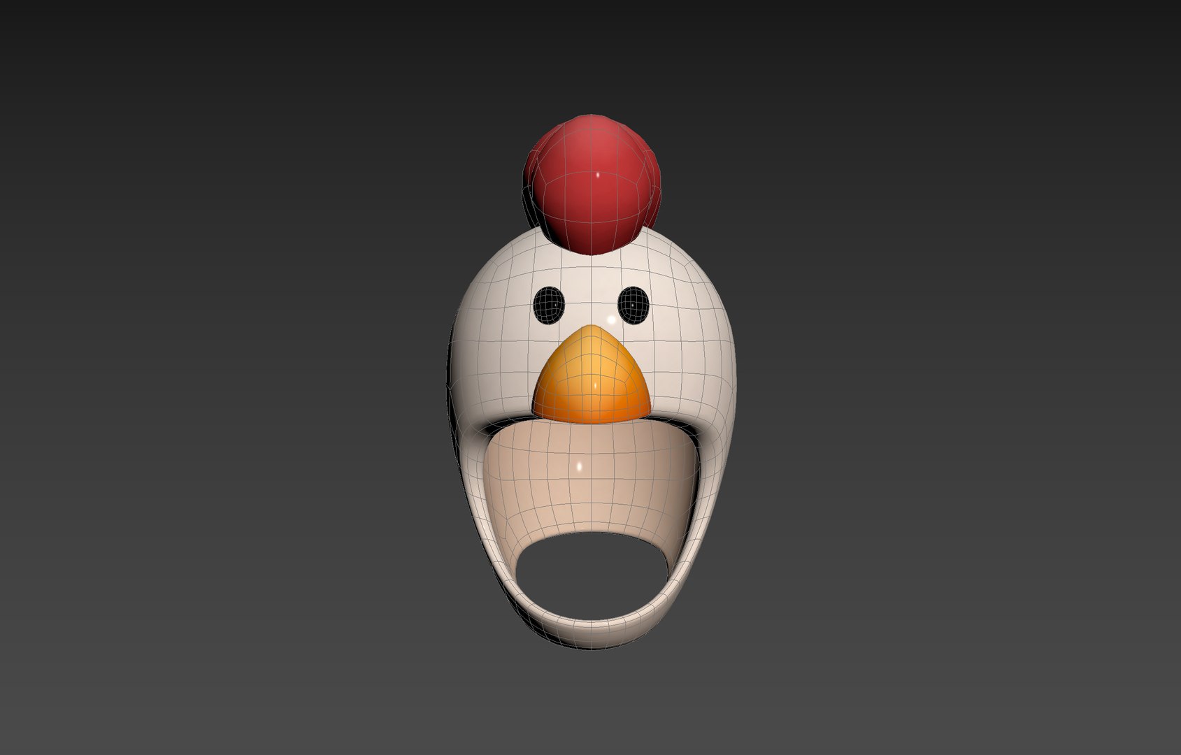 3D Prop073 Chicken Hat Model - TurboSquid 1872188