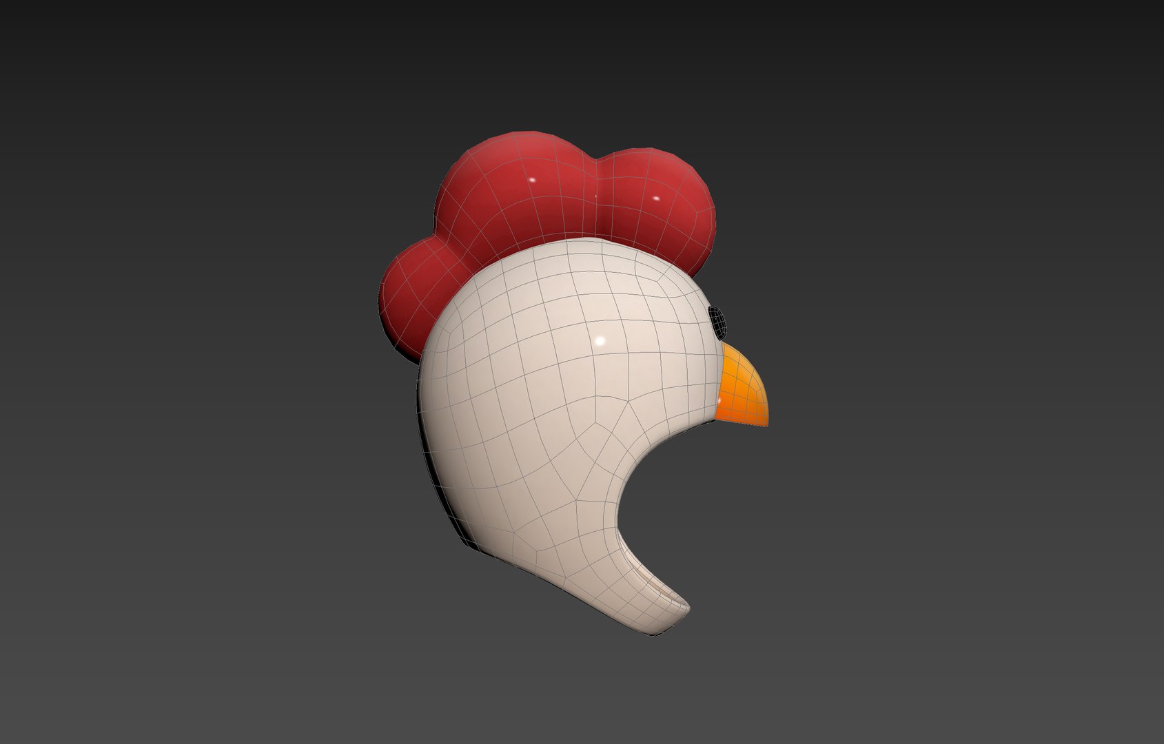 3D Prop073 Chicken Hat Model - TurboSquid 1872188