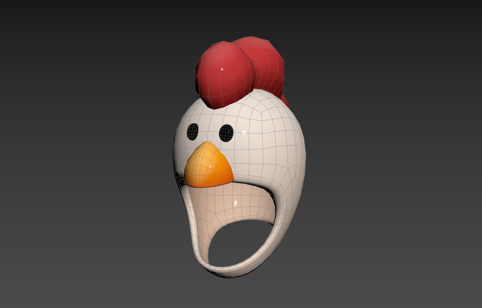 3D Prop073 Chicken Hat Model - TurboSquid 1872188