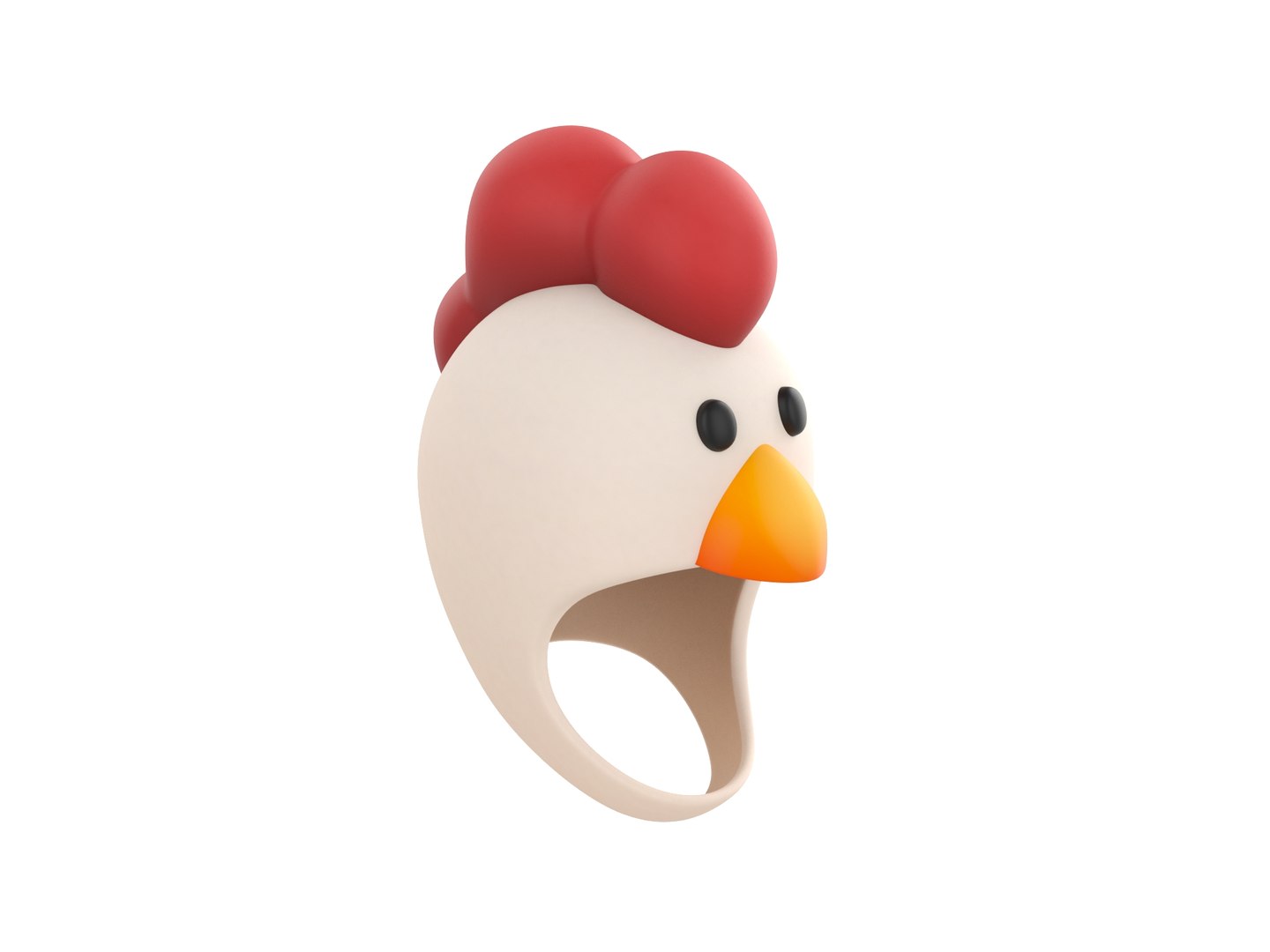 3D Prop073 Chicken Hat Model - TurboSquid 1872188