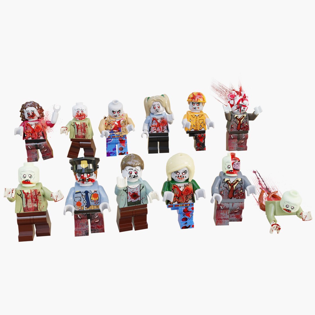 3D Model Lego Bloody Zombie Set - TurboSquid 2152247