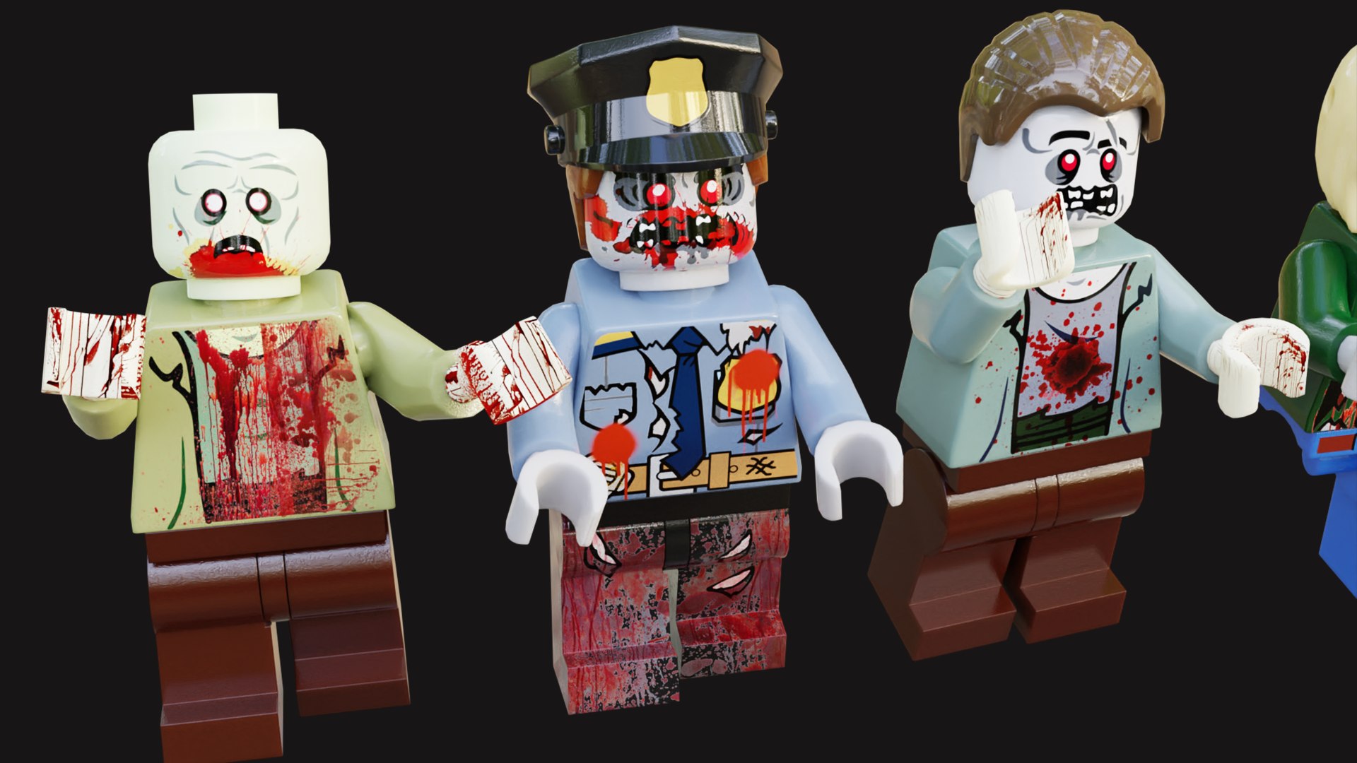 3D Model Lego Bloody Zombie Set - TurboSquid 2152247