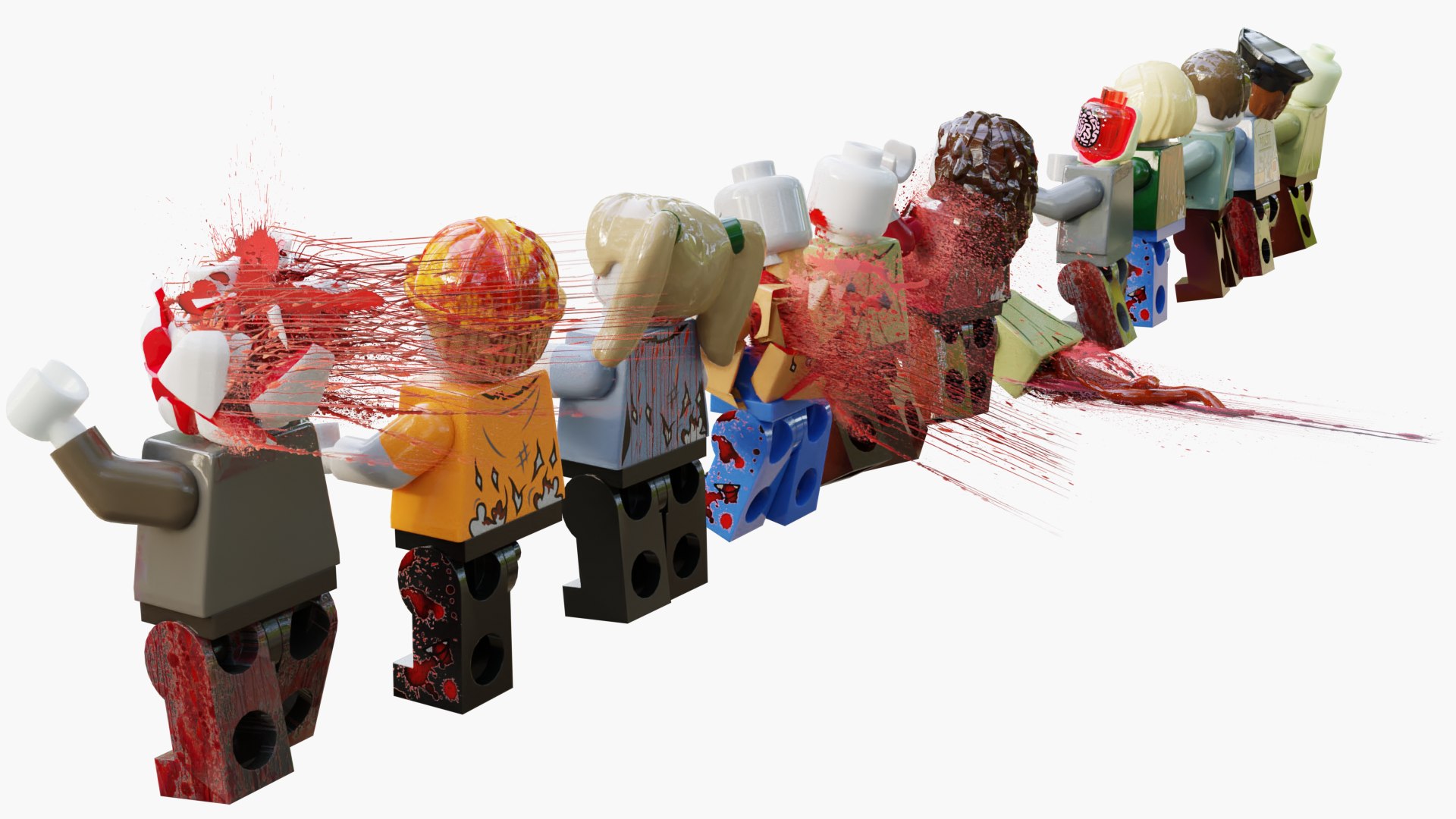 3D Model Lego Bloody Zombie Set - TurboSquid 2152247