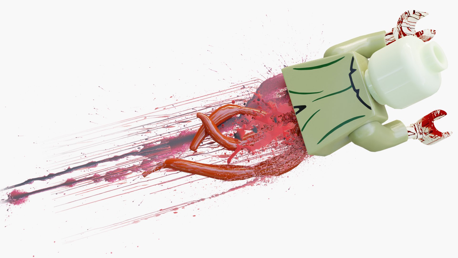 3D Model Lego Bloody Zombie Set - TurboSquid 2152247