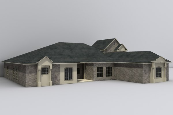3d model stone house