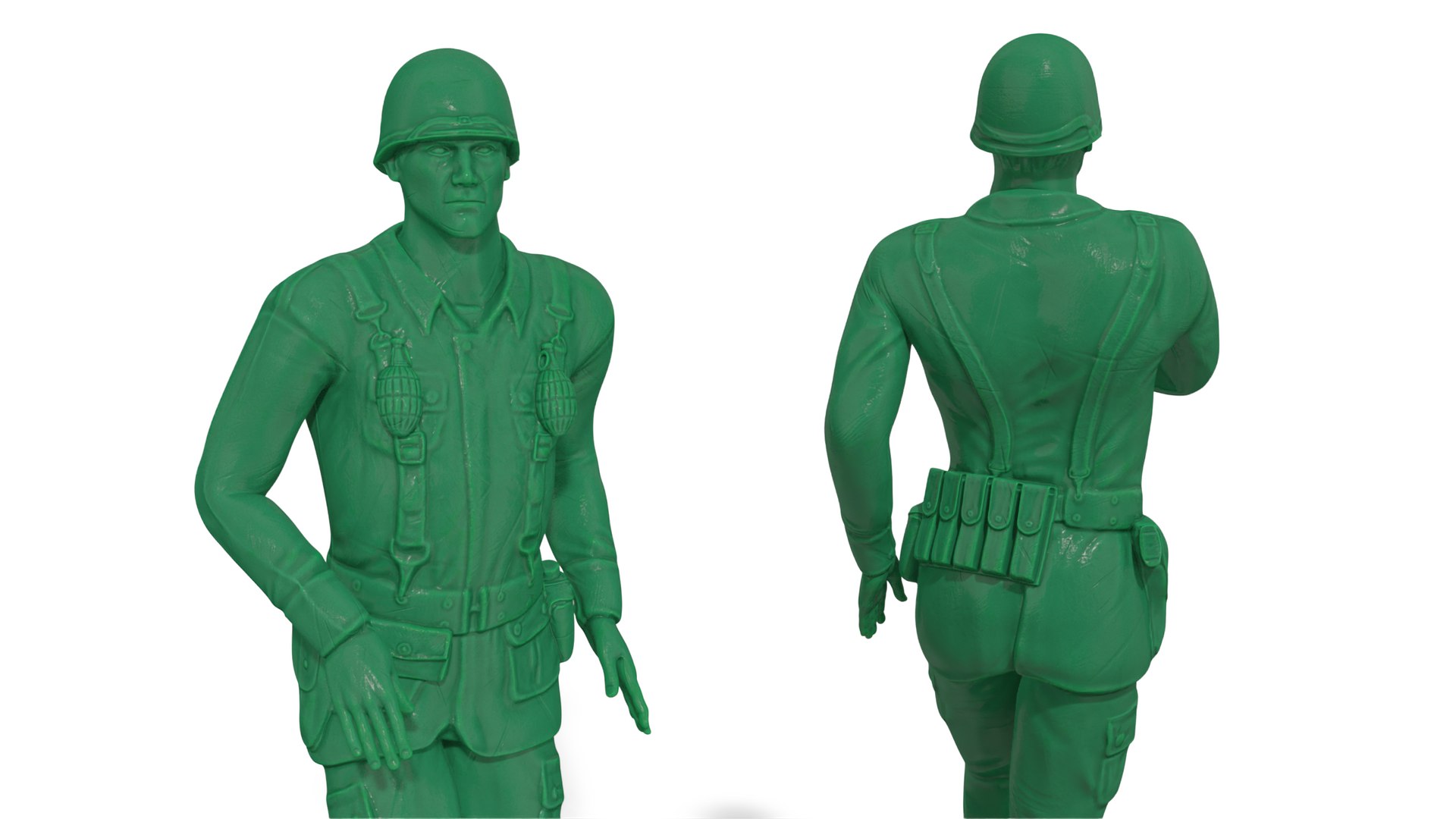 3D Green Toy Soldier Rigged Model - TurboSquid 2189741