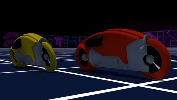 TRON 1982 Light cycles model - TurboSquid 1811121