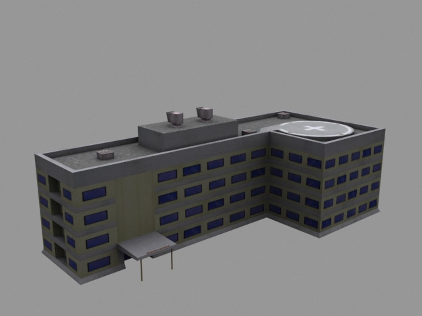 3ds Max Hospital Building