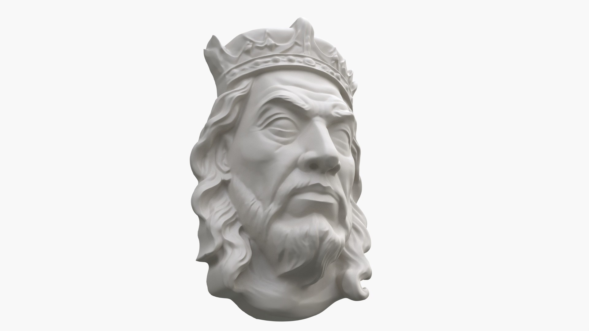 King Face Bas-relief 2 3D - TurboSquid 2266853
