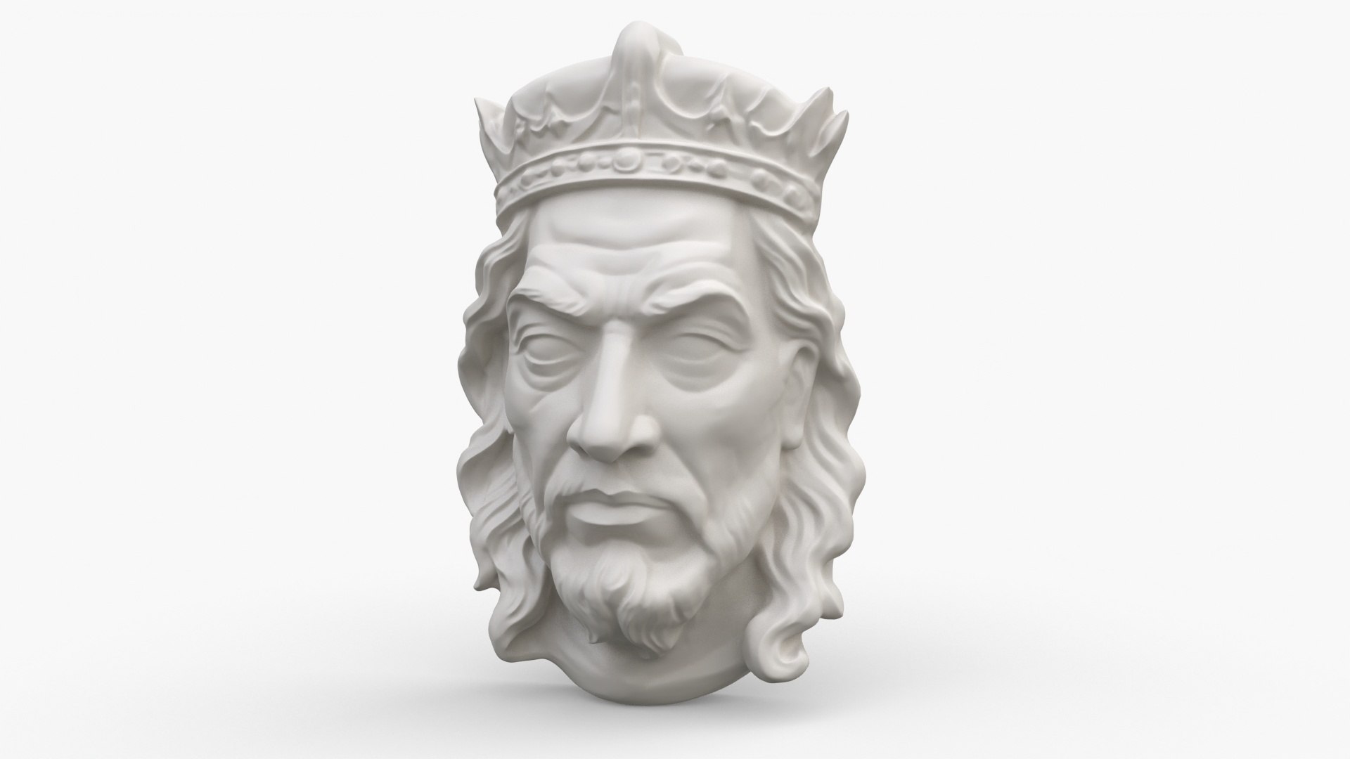 King Face Bas-relief 2 3D - TurboSquid 2266853