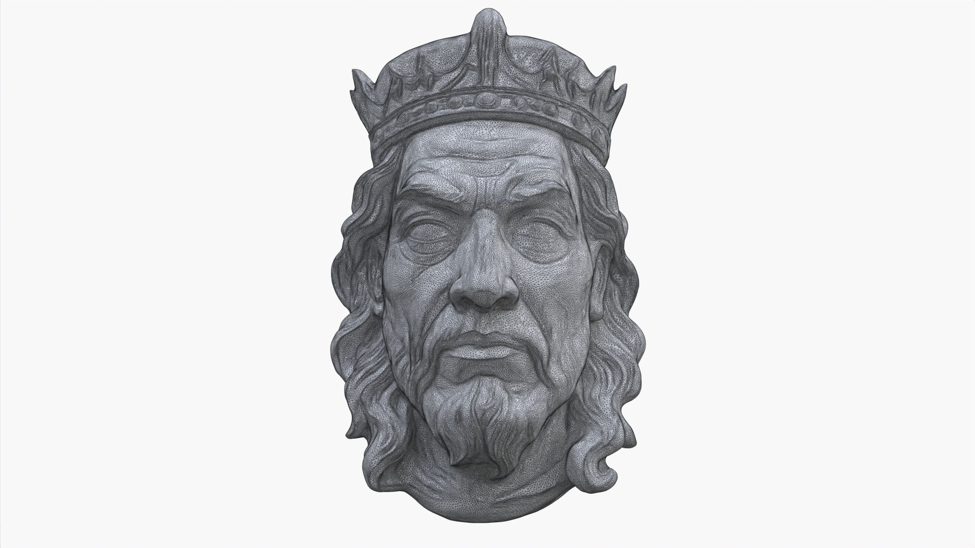 King Face Bas-relief 2 3D - TurboSquid 2266853