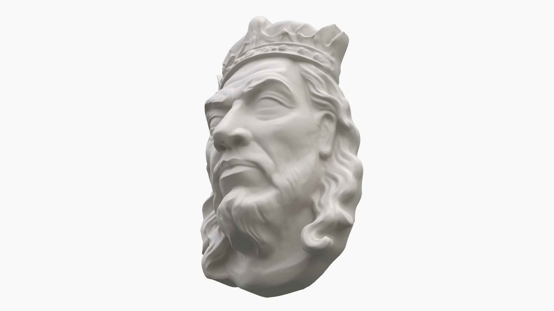 King Face Bas-relief 2 3D - TurboSquid 2266853