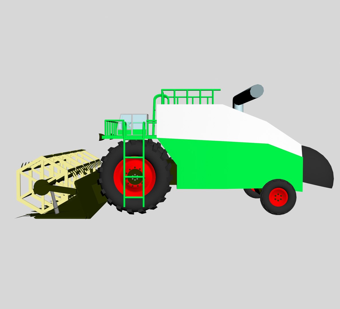 Cartoon Combine Harvester 3D Model - TurboSquid 2162181