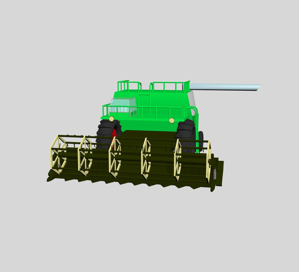 Cartoon Combine Harvester 3D Model - TurboSquid 2162181