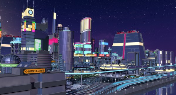 3D city night model - TurboSquid 1255631