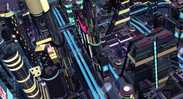 3D city night model - TurboSquid 1255631