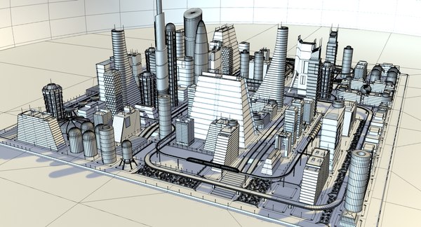 3D city night model - TurboSquid 1255631