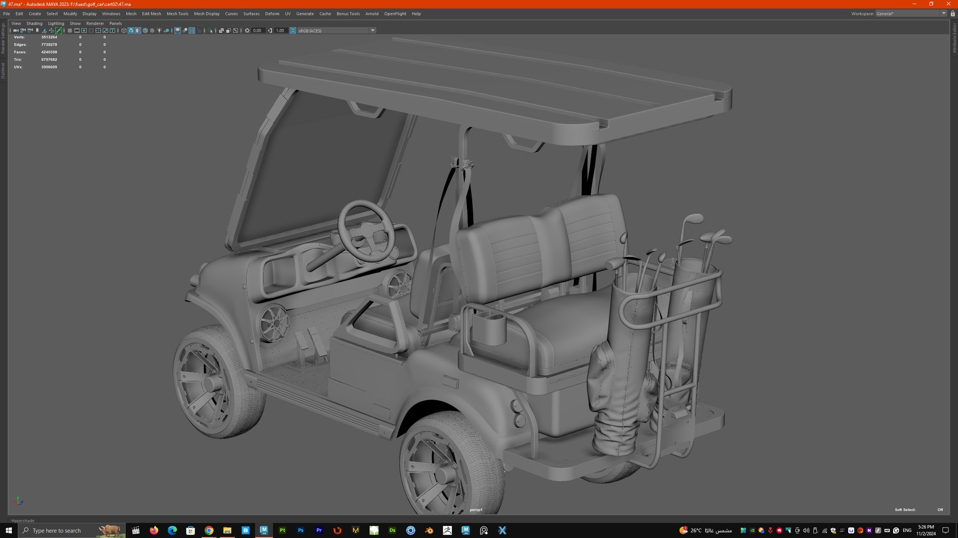 3D Golf-cart-evolution-Turfman 200 - TurboSquid 2300853