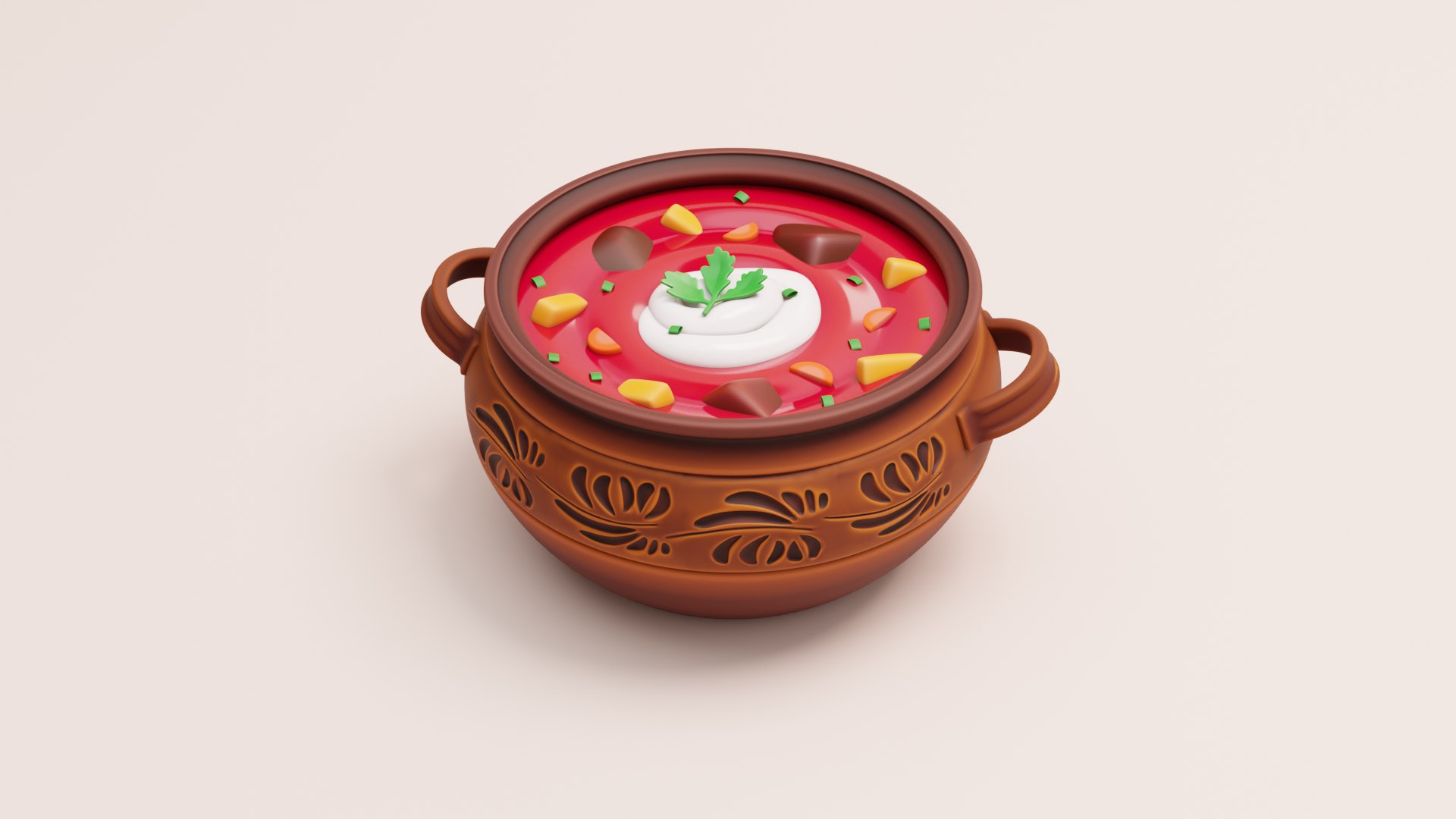 Stylized Ukraine Borsch 3D Model - TurboSquid 2305708