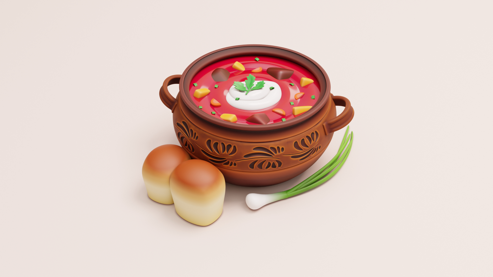 Stylized Ukraine Borsch 3D Model - TurboSquid 2305708
