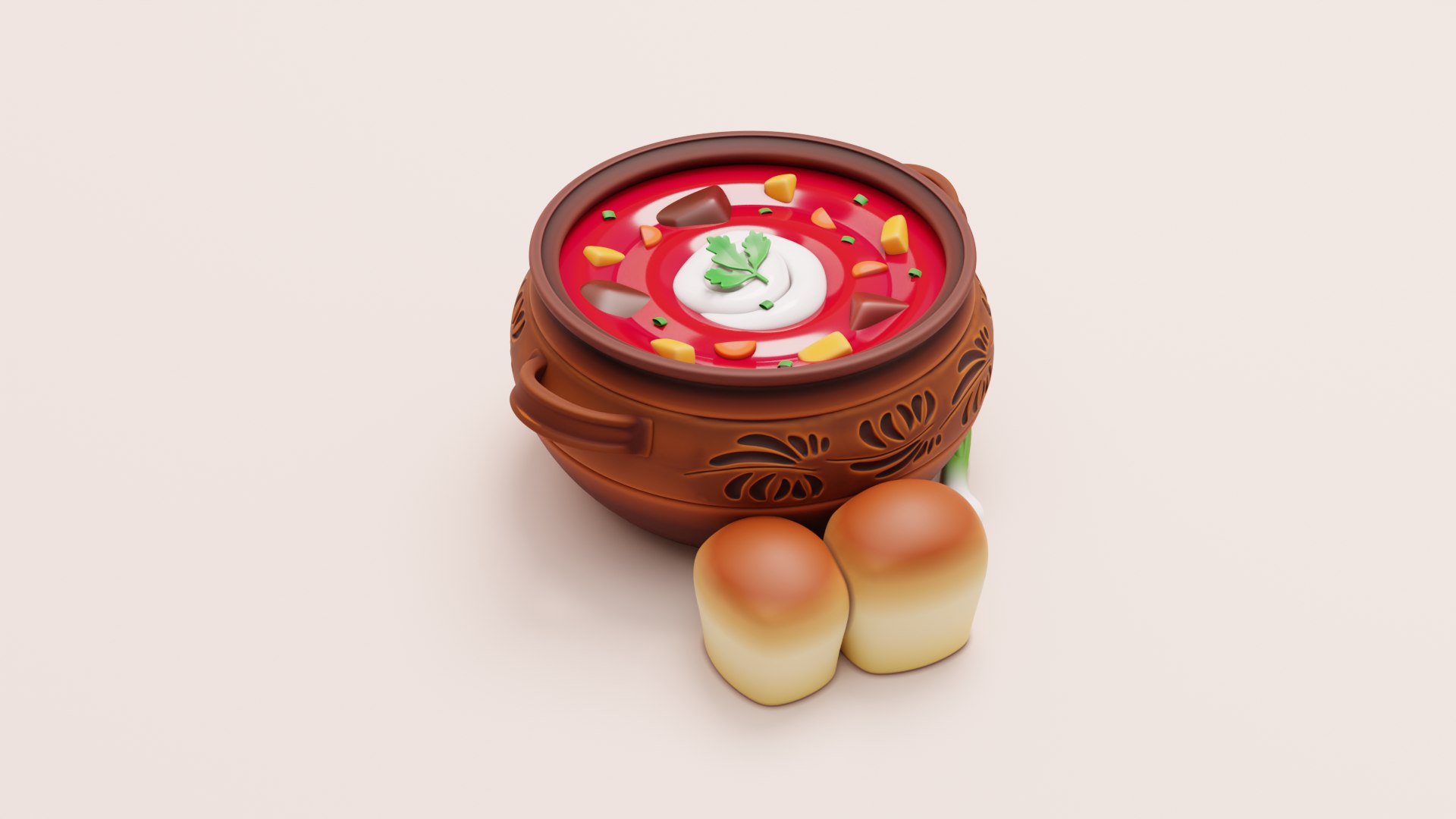 Stylized Ukraine Borsch 3D Model - TurboSquid 2305708