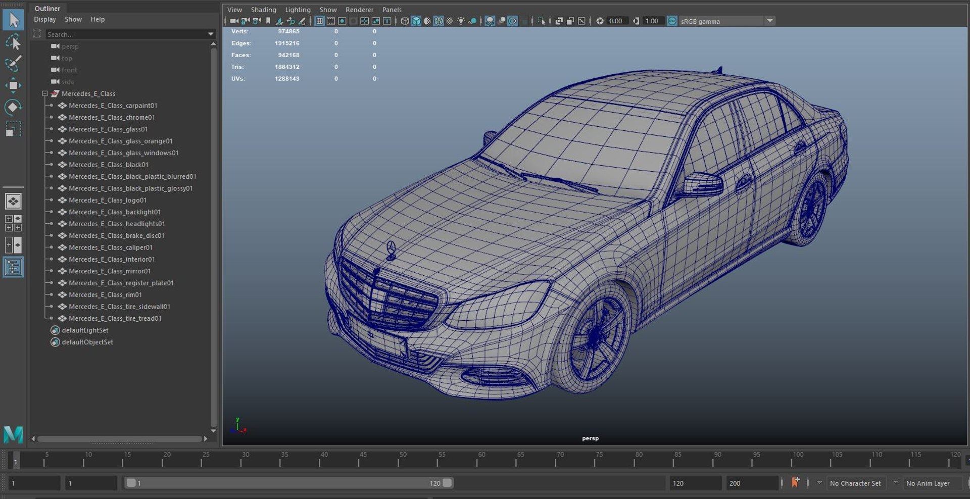 Mercedes 2016 E-class 3D Model - TurboSquid 1673903