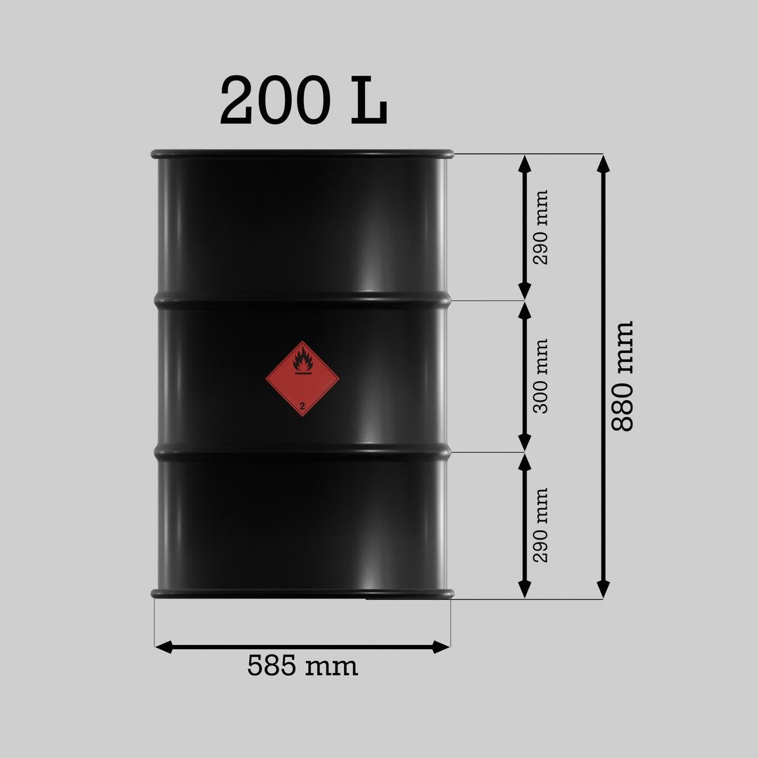 Standard oil barrel 3D - TurboSquid 1567665