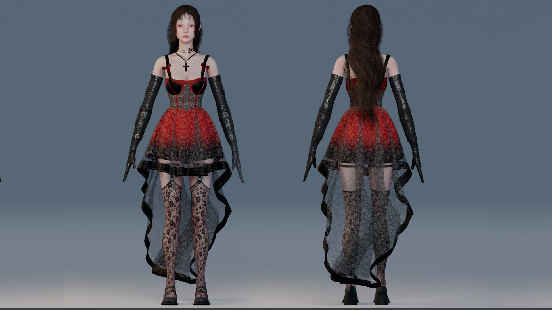 Vampire Girl - Game Ready Model - TurboSquid 2160619