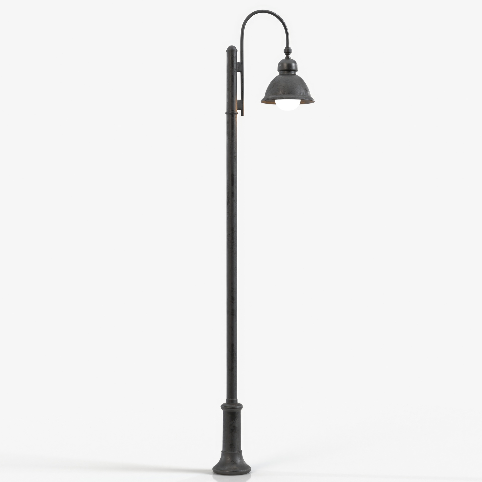 modelo 3d Poste de alumbrado público de metal montado en el piso PBR ...