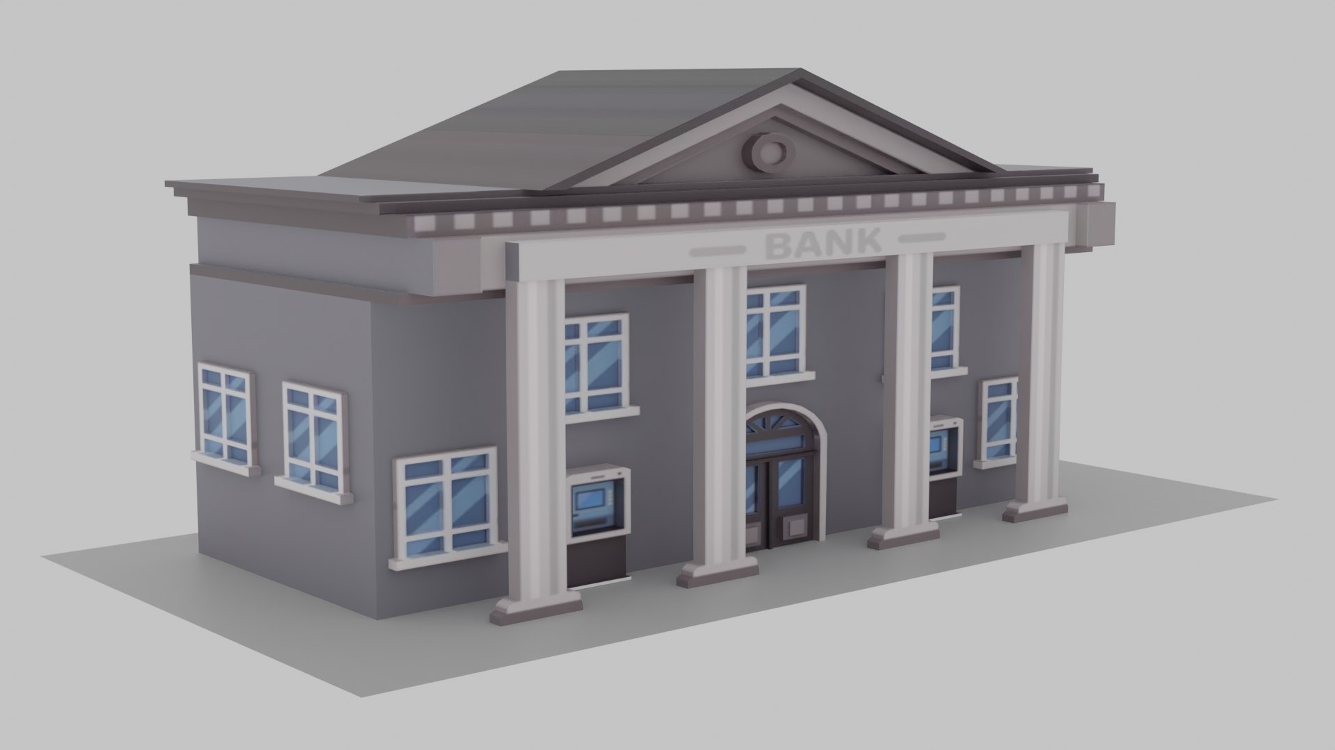 National Bank Building 3D model - TurboSquid 2140146