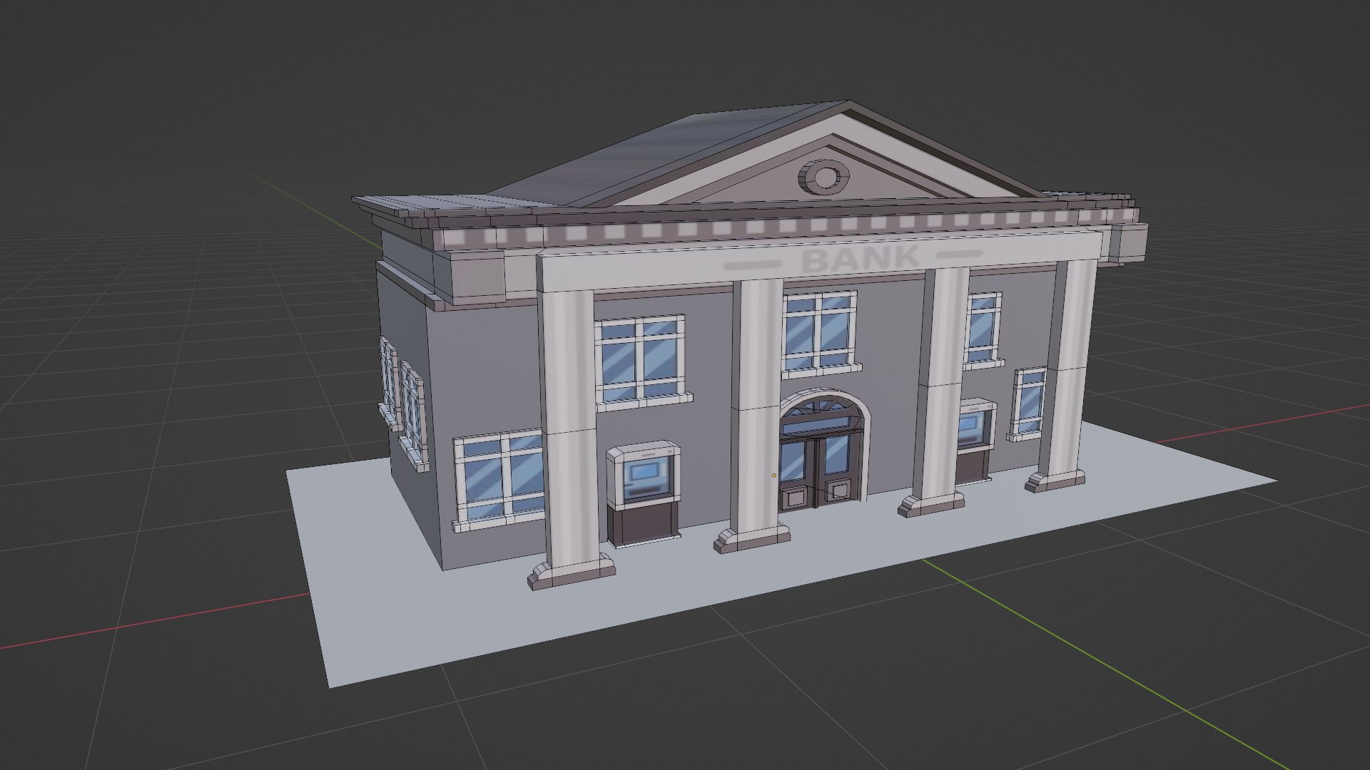 National Bank Building 3D model - TurboSquid 2140146