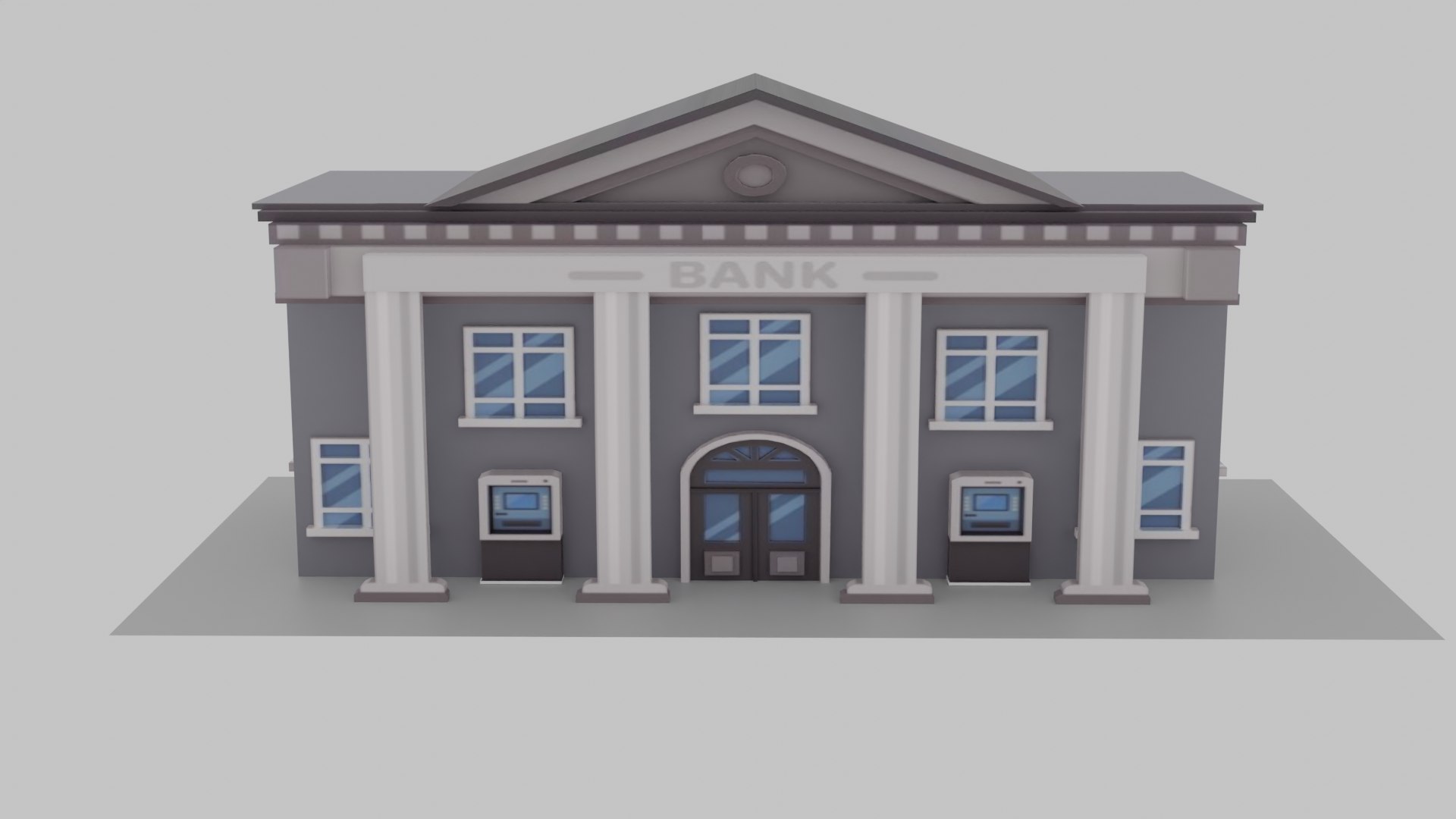 National Bank Building 3D model - TurboSquid 2140146